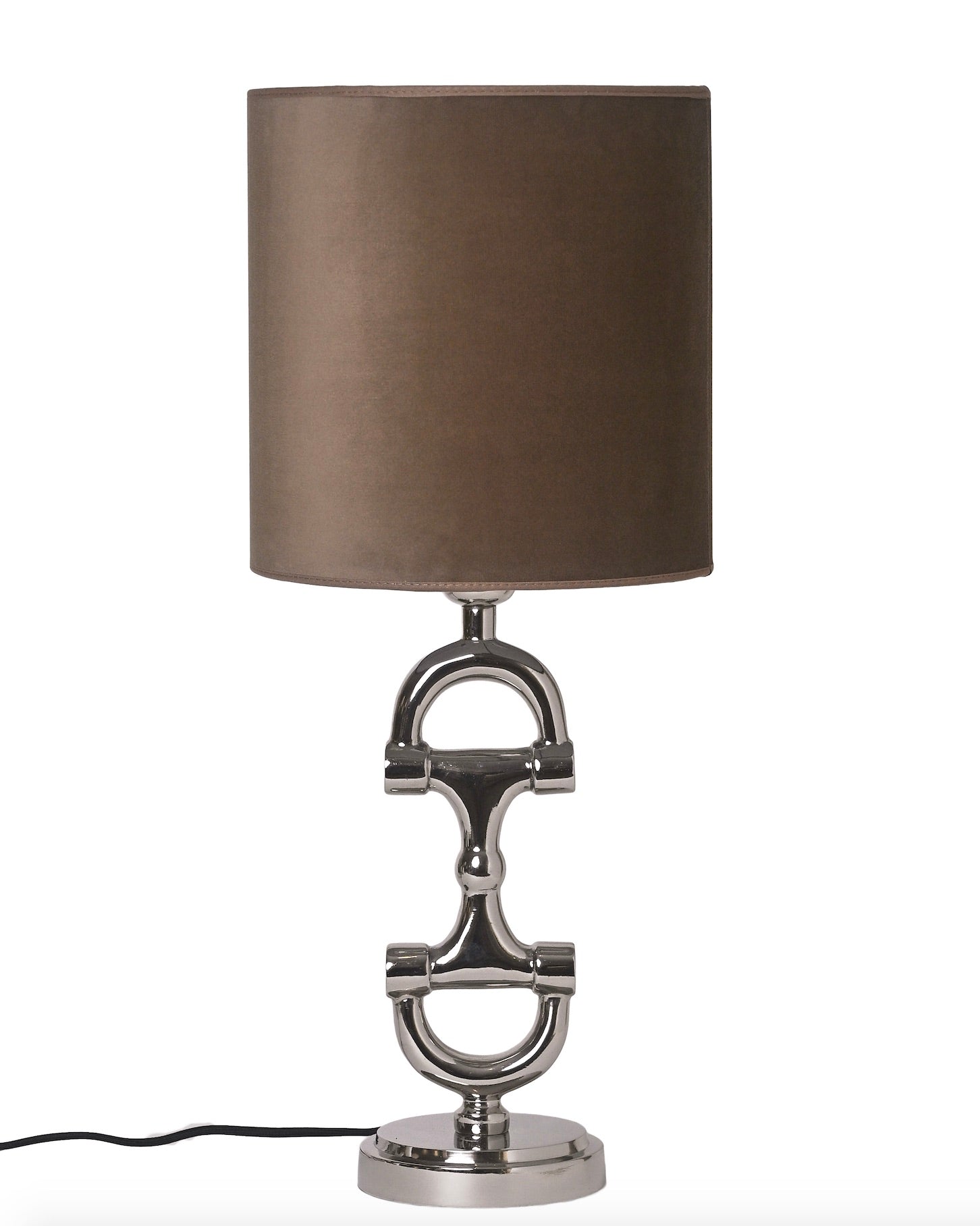 Snaffle Bit Brass Lamp stand with mustard velvet lampshade – Adamsbro ...