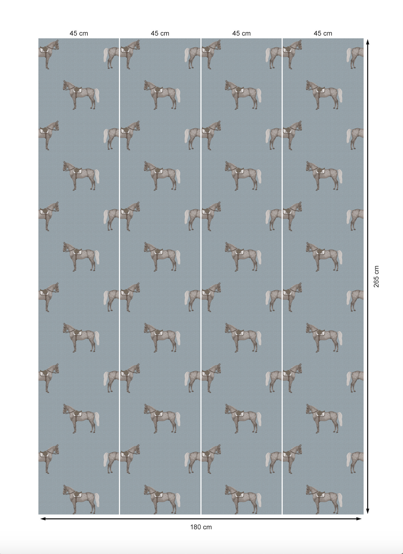 17-09-007-75 Wallpaper Petit Horse Light Blue – Adamsbro International